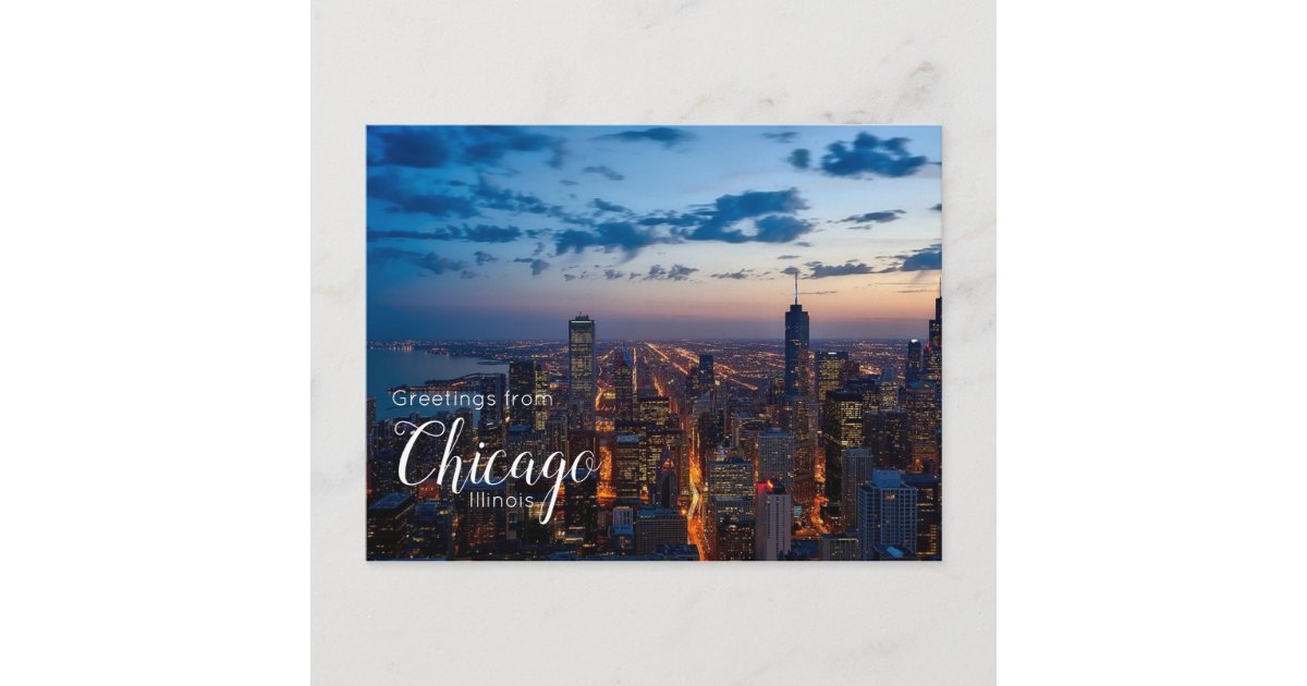 Greetings from Chicago Illinois Postcard Post Card | Zazzle
