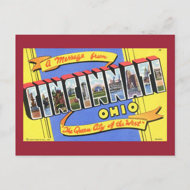 Greetings from Cincinnati, Ohio Vintage Postcard | Zazzle