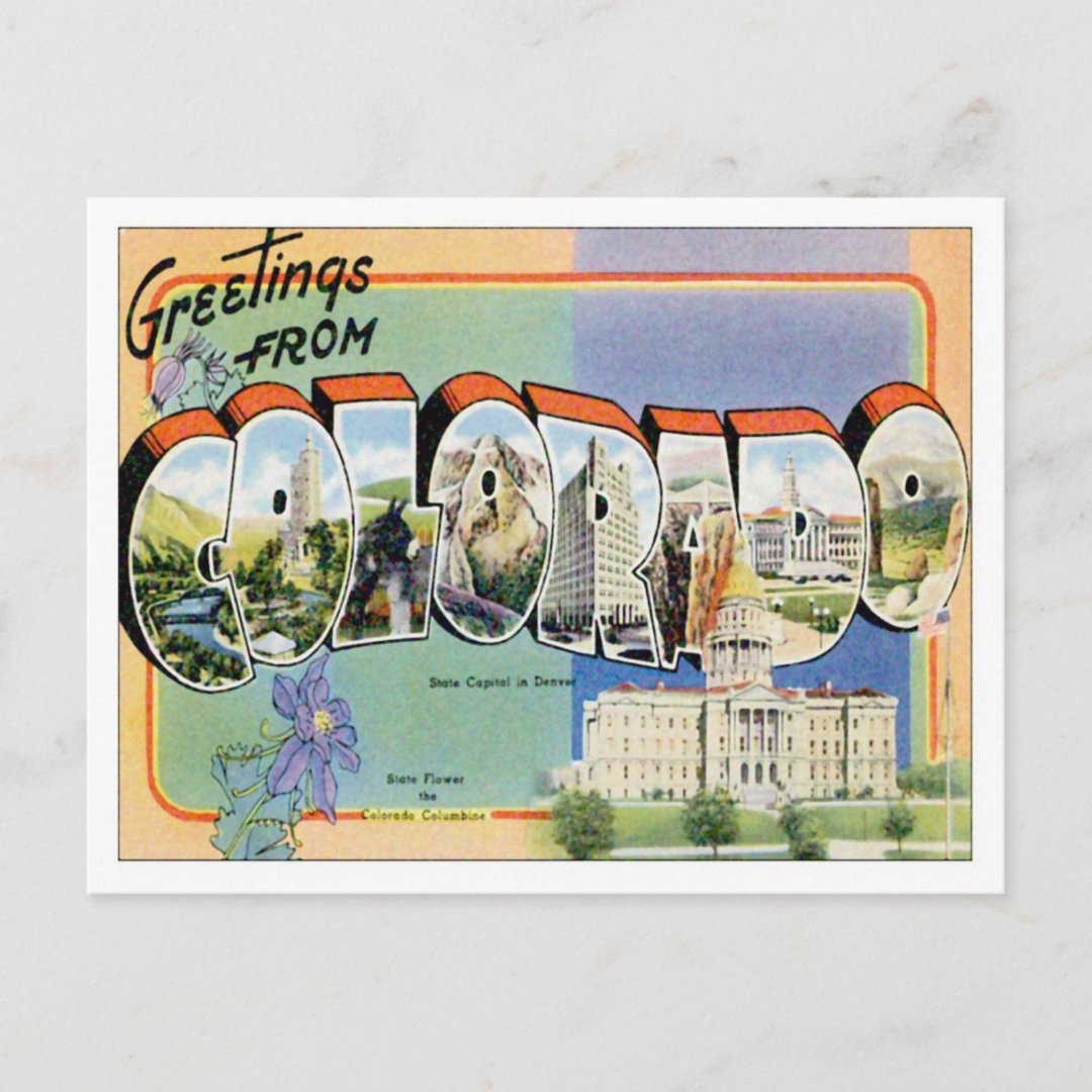 Greetings From Colorado CO Postcard | Zazzle