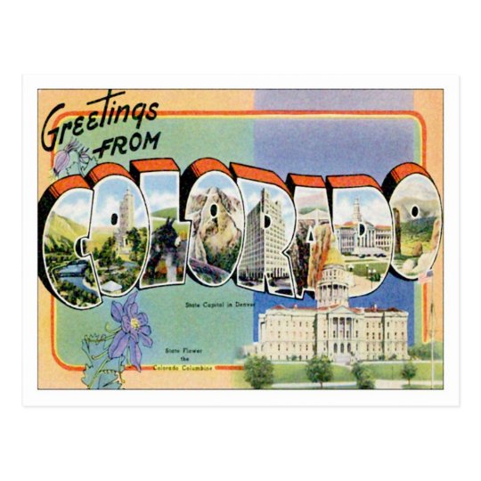 Greetings From Colorado CO Postcard | Zazzle.com