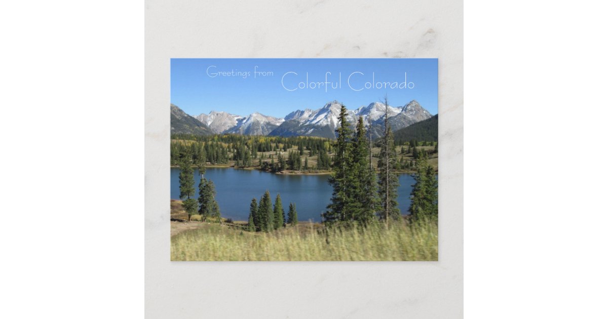 Greetings from Colorful Colorado Postcard | Zazzle