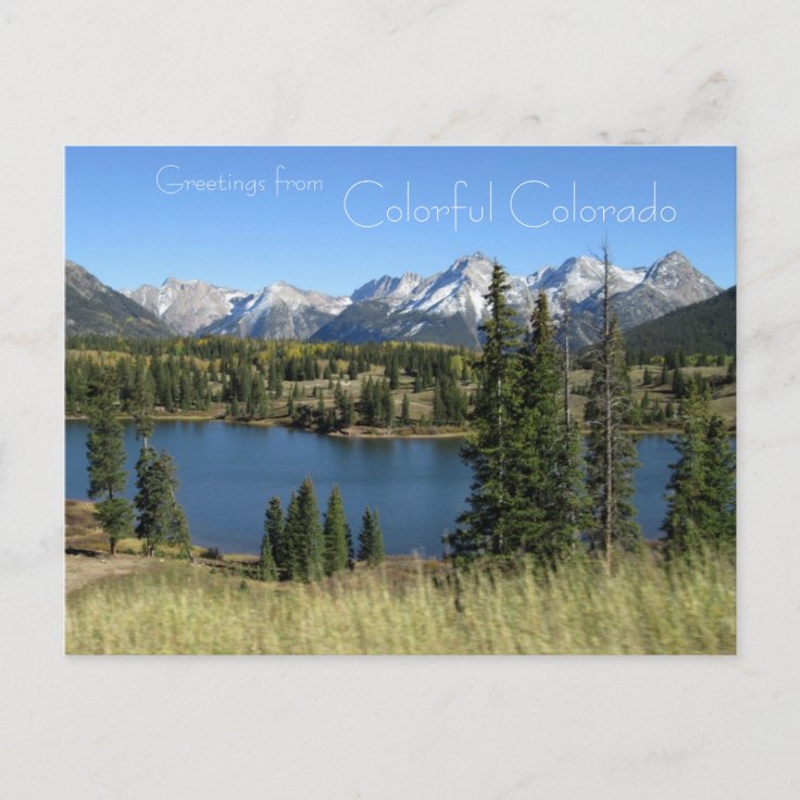 Greetings from Colorful Colorado Postcard | Zazzle