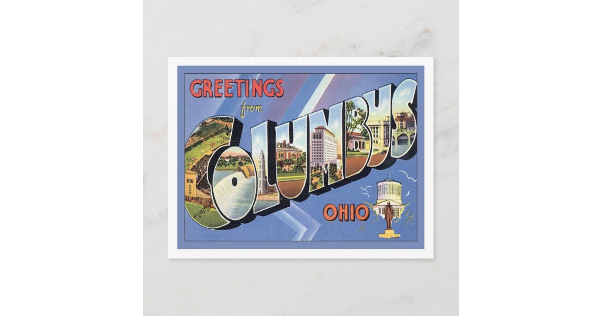 Greetings From Columbus Ohio Postcard | Zazzle