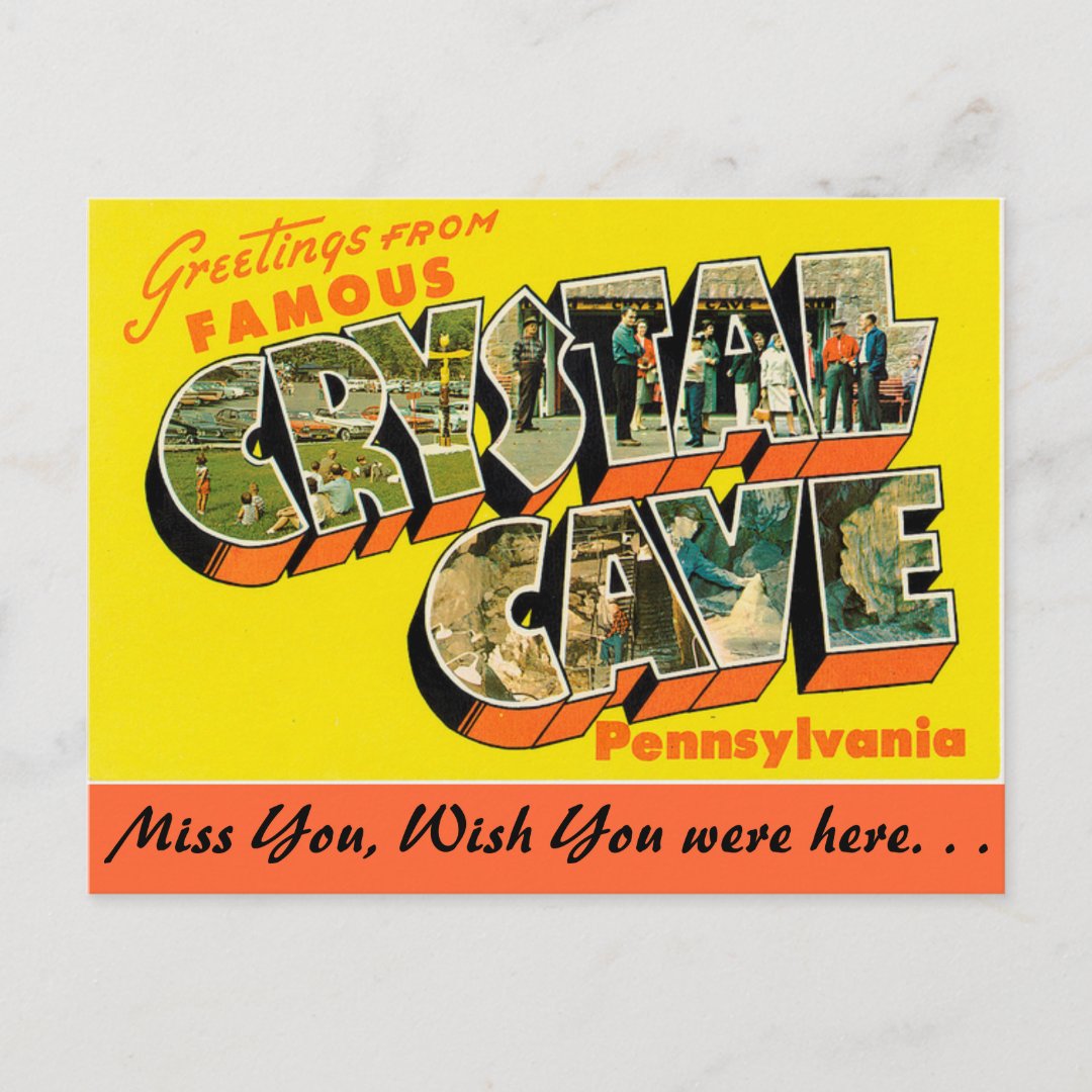 Greetings from Crystal Cave Postcard | Zazzle