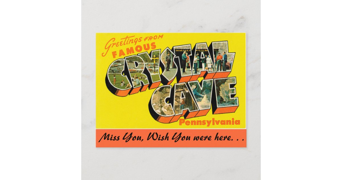 Greetings from Crystal Cave Postcard | Zazzle