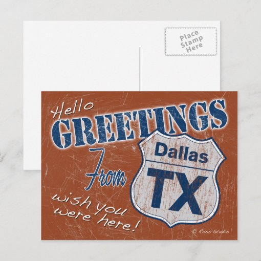 Greetings from Dallas Texas Postcard | Zazzle