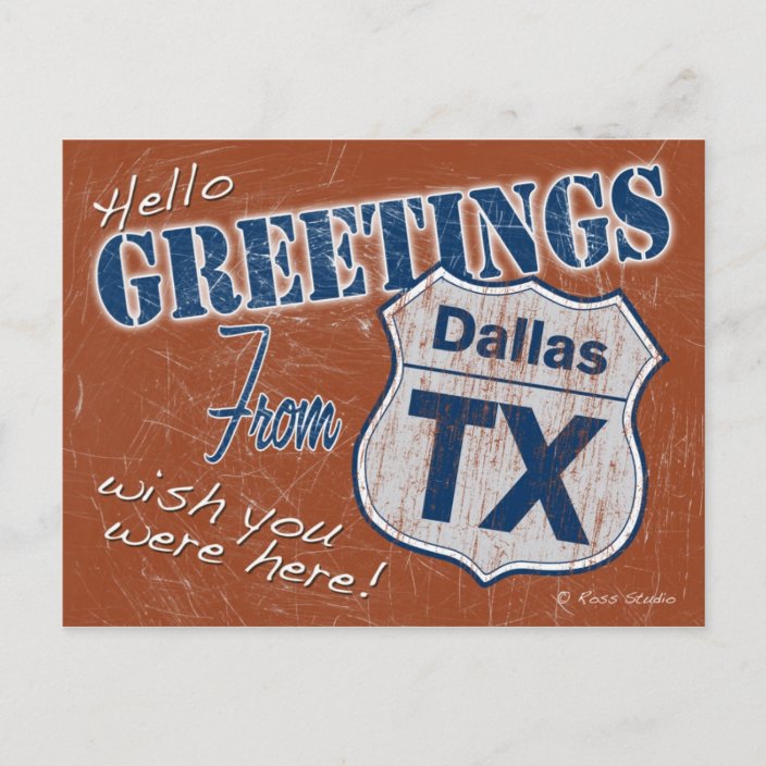 Greetings from Dallas Texas Postcard | Zazzle.com