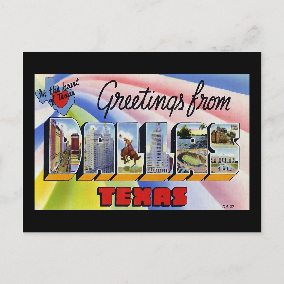 Greetings from Dallas Texas Postcard | Zazzle