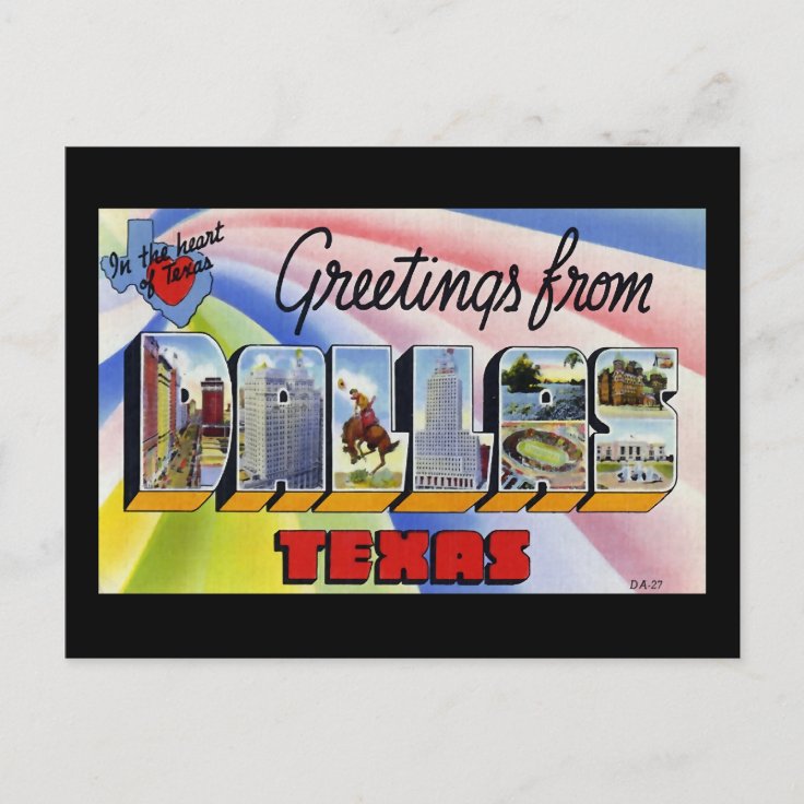 Greetings from Dallas Texas Postcard | Zazzle