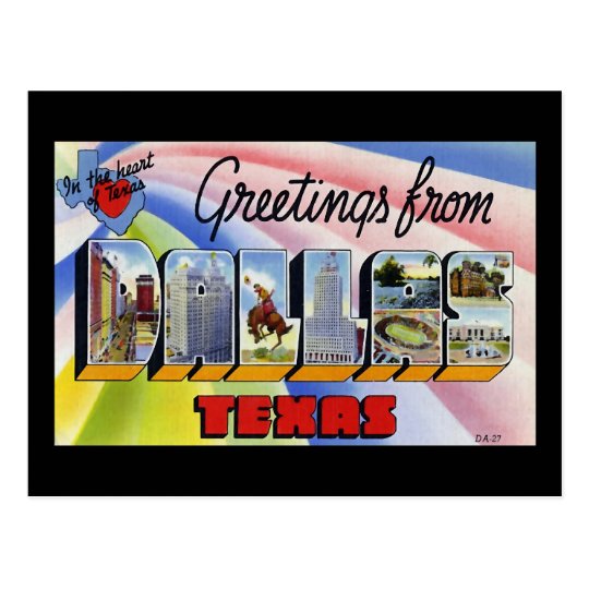 Greetings from Dallas Texas Postcard | Zazzle.com