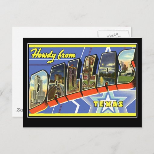 Greetings from Dallas Texas Postcard | Zazzle