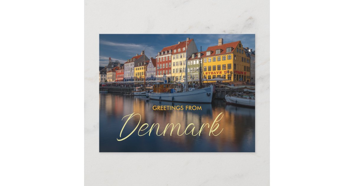 Greetings from Denmark Scenic Postcard Nyhavn | Zazzle
