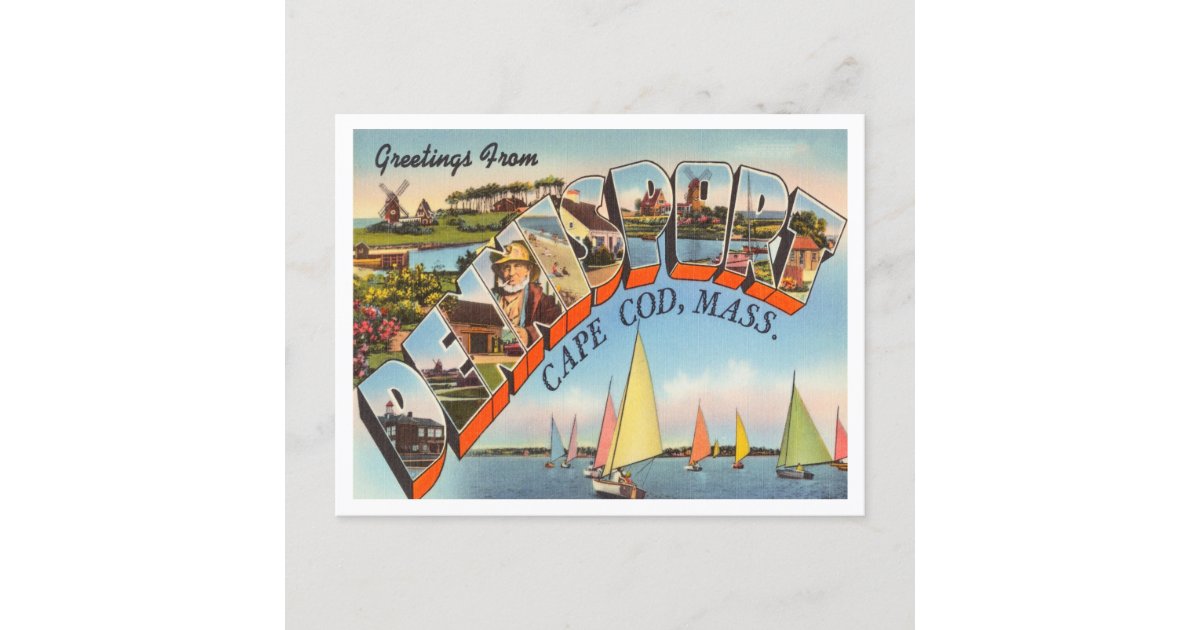 Greetings from Dennisport, Cape Cod, Massachusetts Postcard | Zazzle