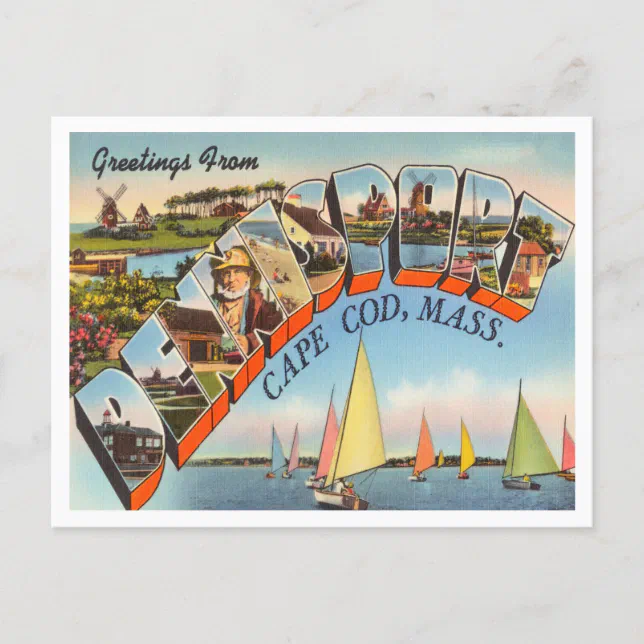 Greetings from Dennisport, Cape Cod, Massachusetts Postcard | Zazzle