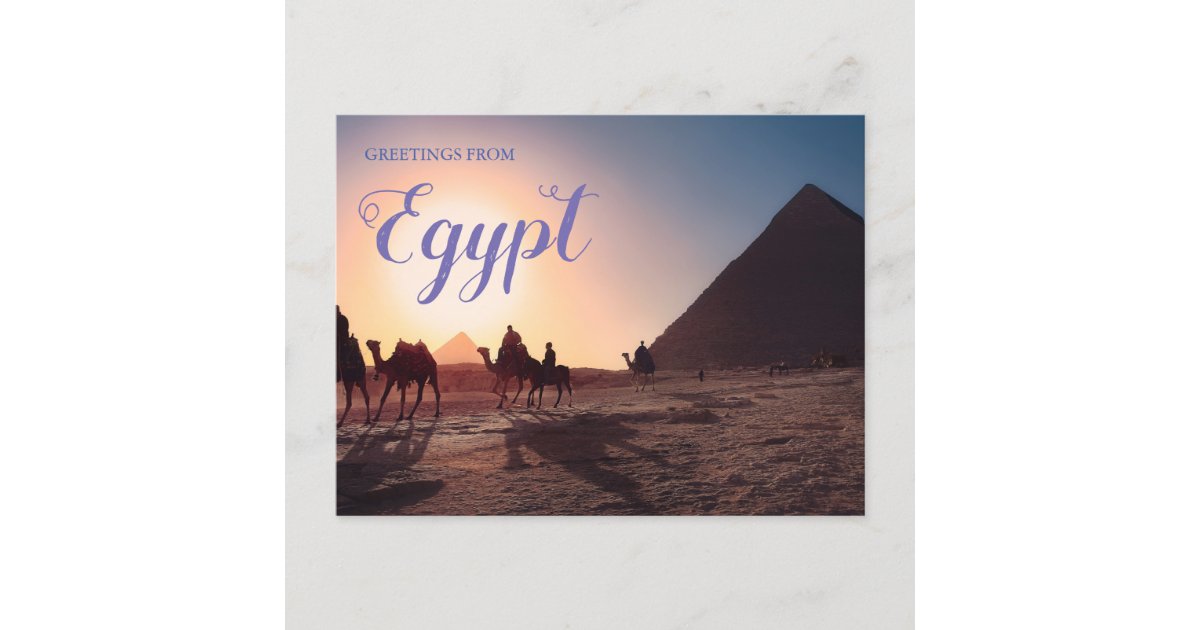 Greetings from Egypt Pyramids Postcard | Zazzle