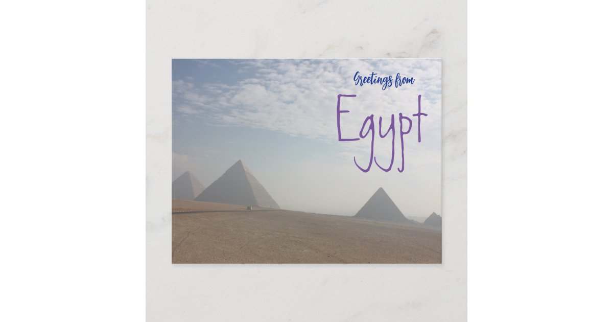 Greetings from Egyptian Pyramids Postcard Egypt | Zazzle