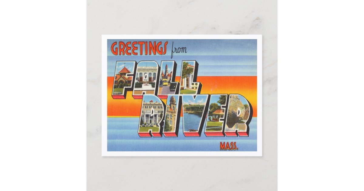 Greetings from Fall River, Massachusetts Travel Postcard | Zazzle