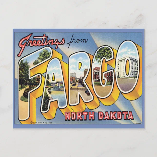 Greetings From Fargo North Dakota Postcard | Zazzle