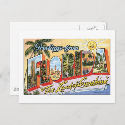 Greetings from Florida Postcard | Zazzle