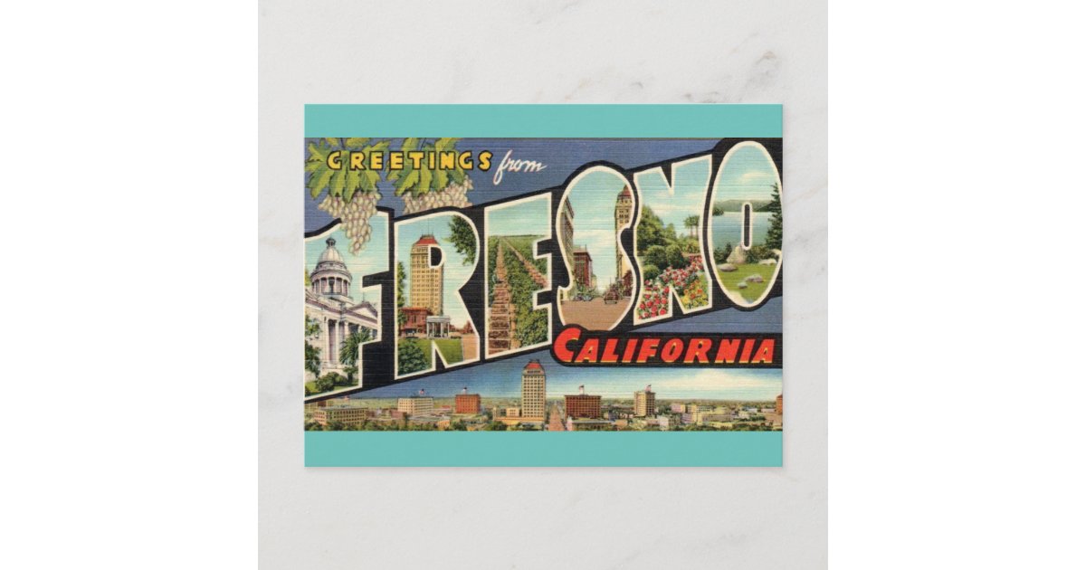 Greetings from Fresno Ca. Travel Postcard | Zazzle