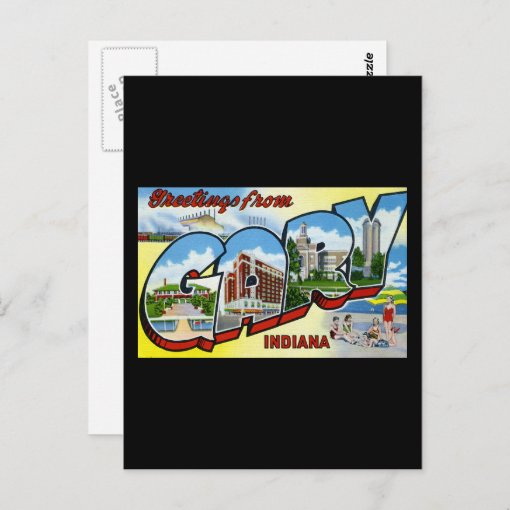 Greetings from Gary Indiana Postcard | Zazzle