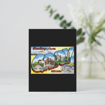 Greetings from Gary Indiana Postcard | Zazzle