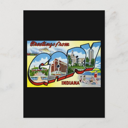 Greetings from Gary Indiana Postcard | Zazzle.com