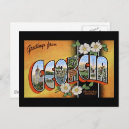 Greetings from Georgia Postcard | Zazzle
