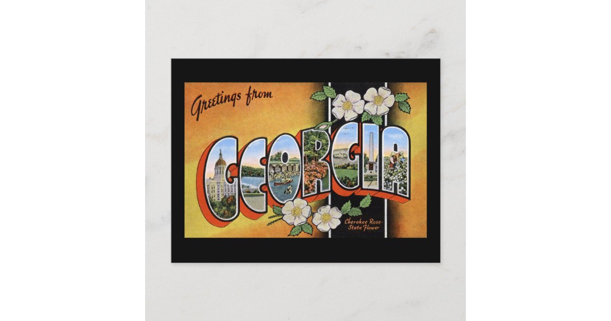 Greetings from Georgia Postcard | Zazzle