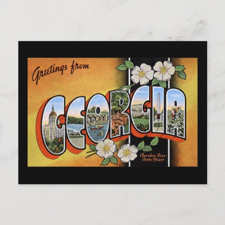 Greetings from Georgia Postcard | Zazzle