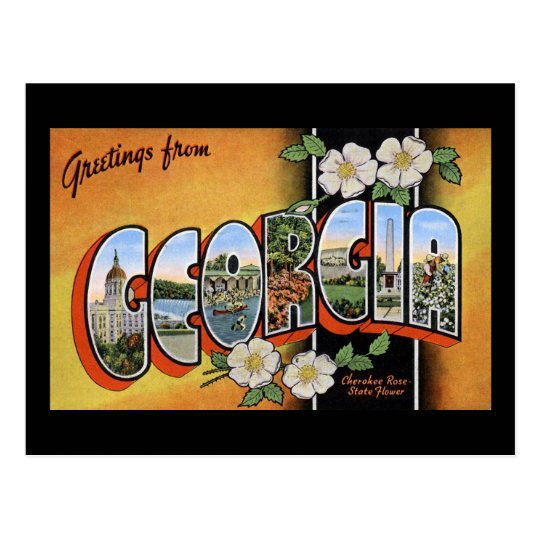 Greetings from Georgia Postcard | Zazzle.com