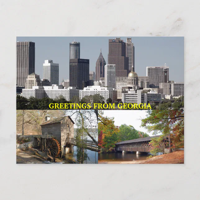 Greetings From Georgia Postcard | Zazzle
