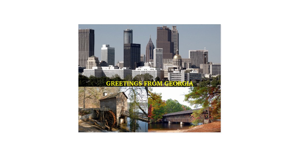 Greetings From Georgia Postcard | Zazzle.com