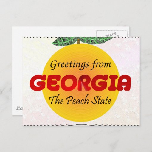 Greetings from Georgia Postcard | Zazzle