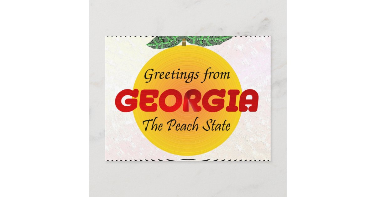 Greetings from Georgia Postcard | Zazzle