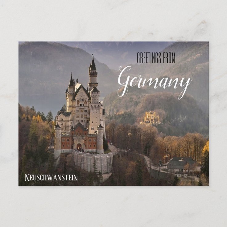 Greetings from Germany Neuschwanstein Postcard | Zazzle