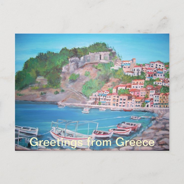 Greetings from Greece Postcard | Zazzle