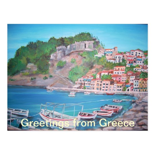 Greetings from Greece Postcard | Zazzle.com