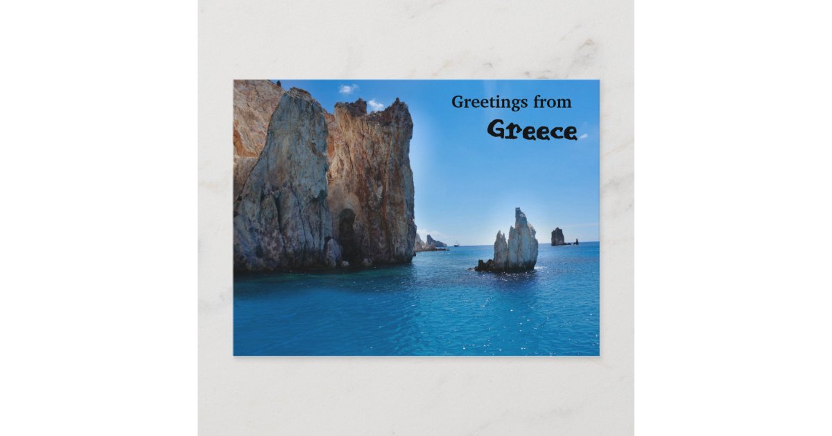 Greetings from Greece Postcard | Zazzle