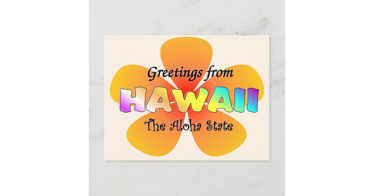 Greetings from Hawaii Postcard | Zazzle