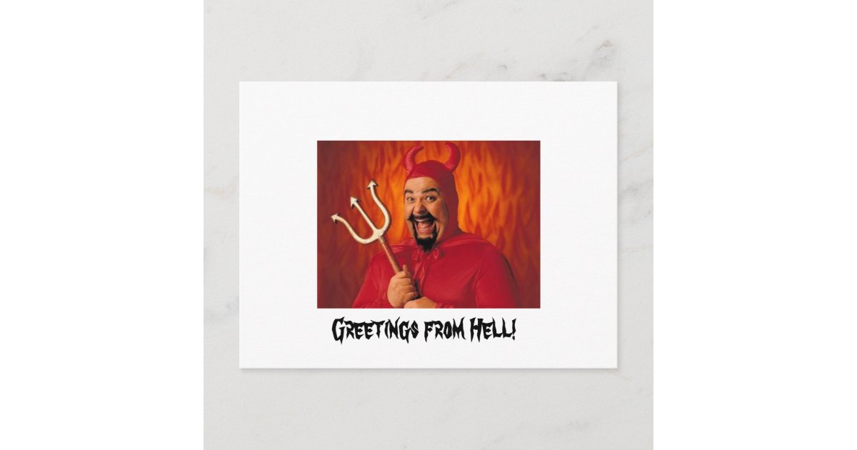 Greetings from Hell! Postcard | Zazzle