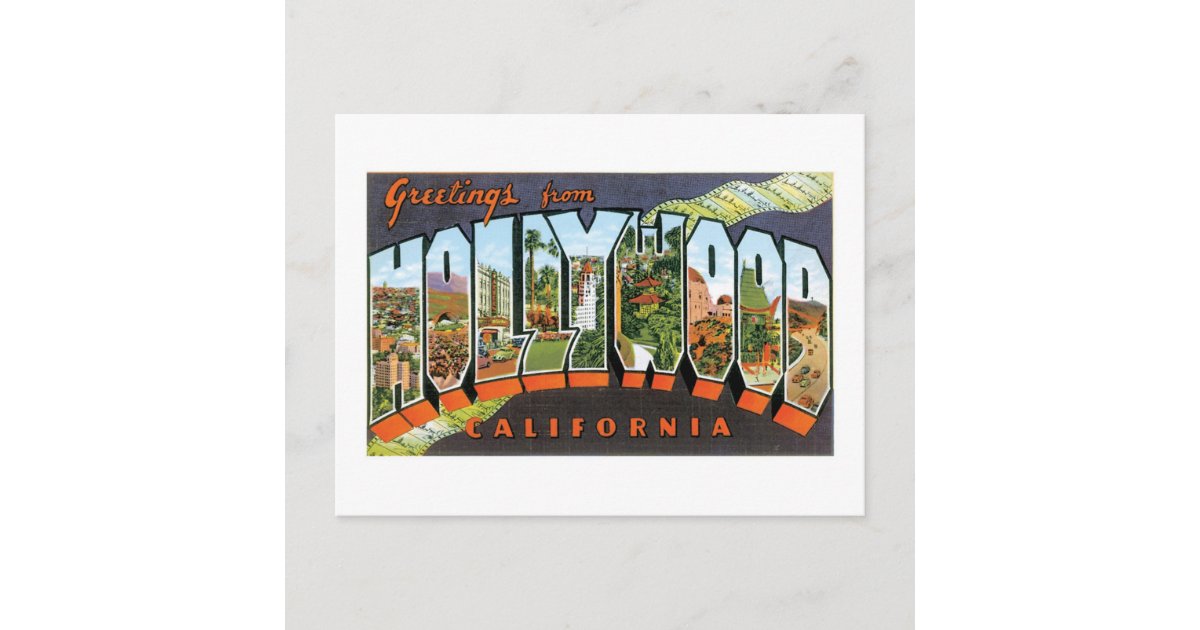Greetings from Hollywood! Postcard | Zazzle