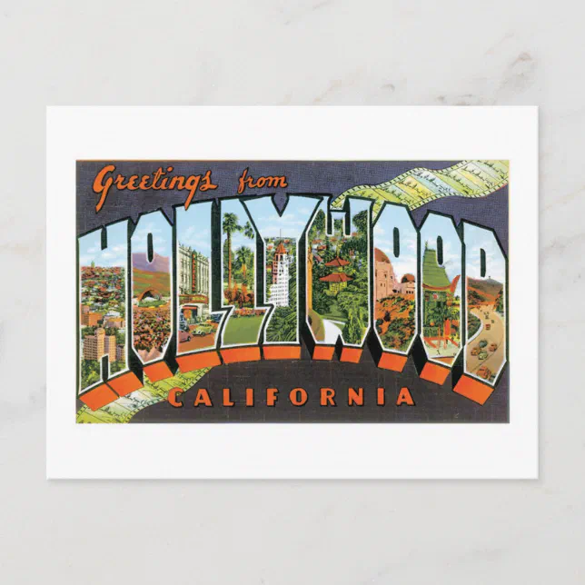 Greetings from Hollywood! Postcard | Zazzle