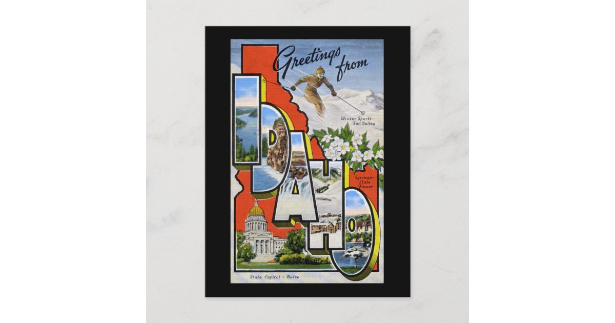 Greetings from Idaho Postcard | Zazzle