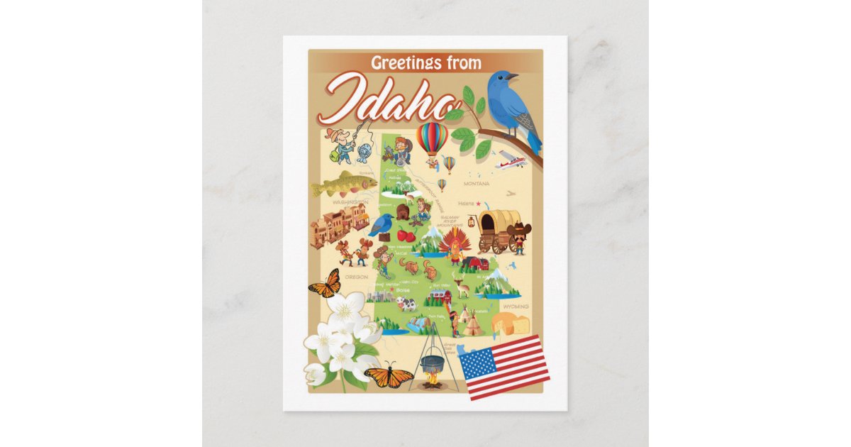 Greetings from Idaho Postcard | Zazzle