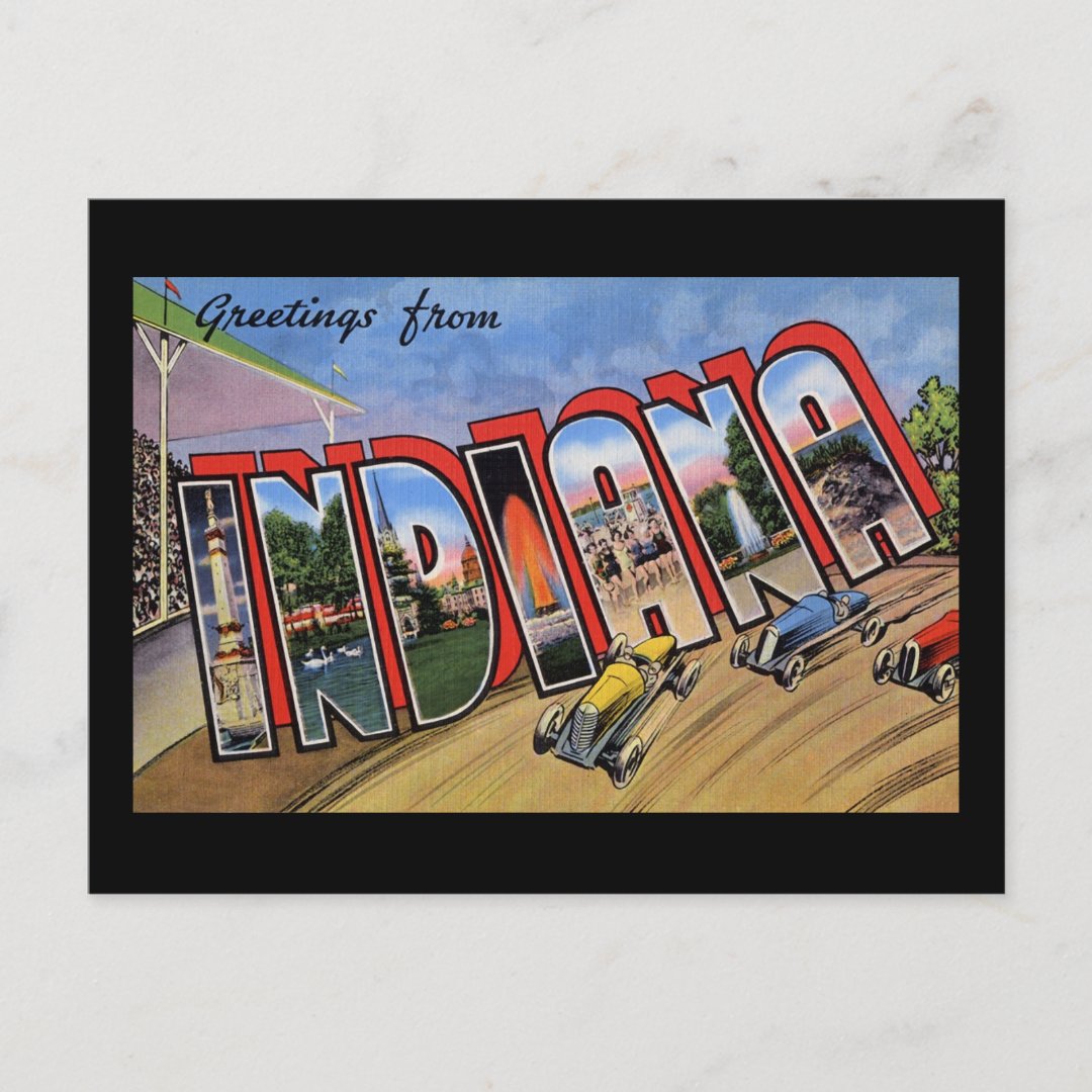 Greetings from Indiana Postcard | Zazzle
