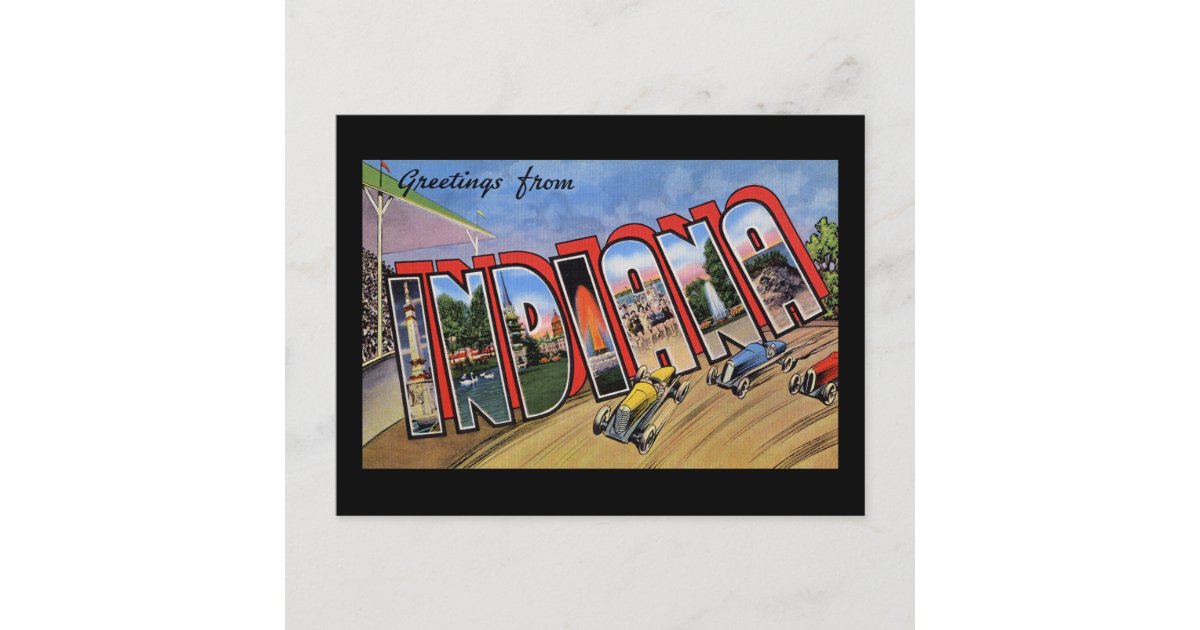 Greetings from Indiana Postcard | Zazzle