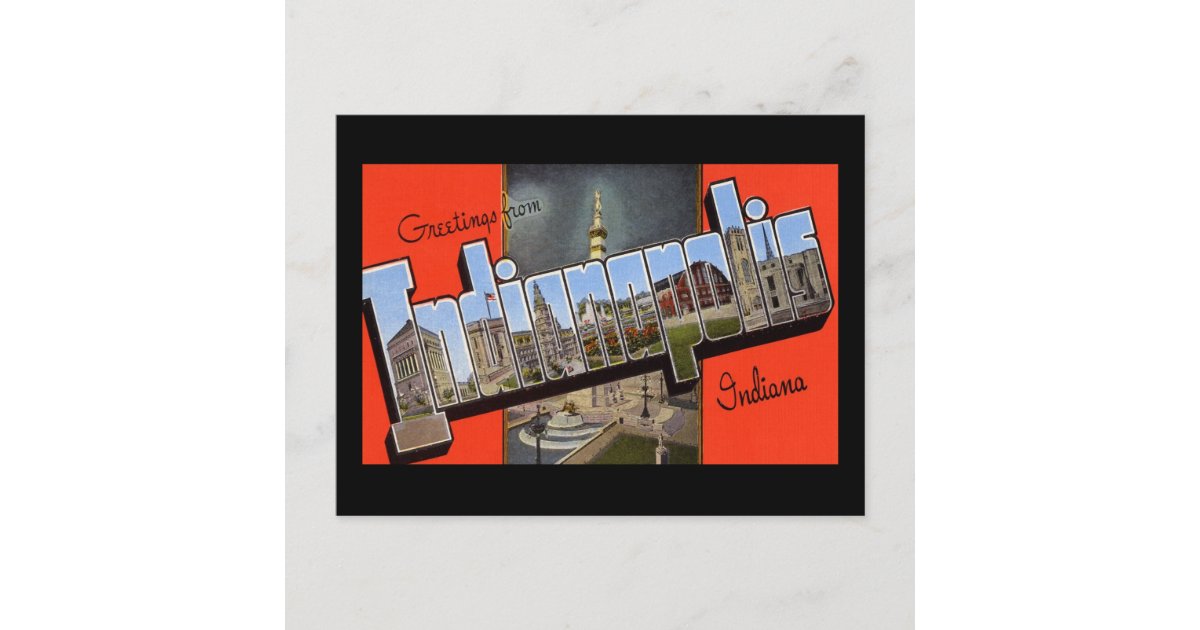 Greetings from Indianapolis Indiana Postcard | Zazzle