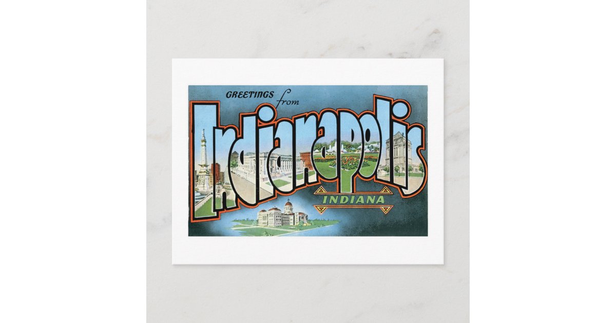Greetings from Indianapolis Postcard | Zazzle