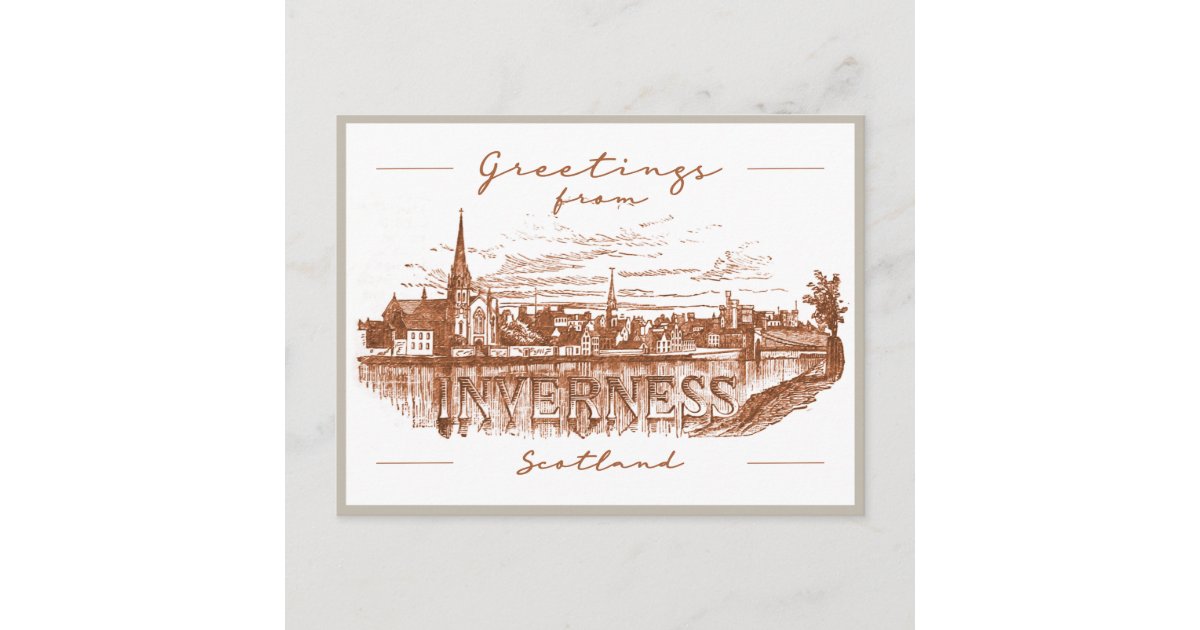 Greetings from Inverness, Scotland Travel Postcard | Zazzle